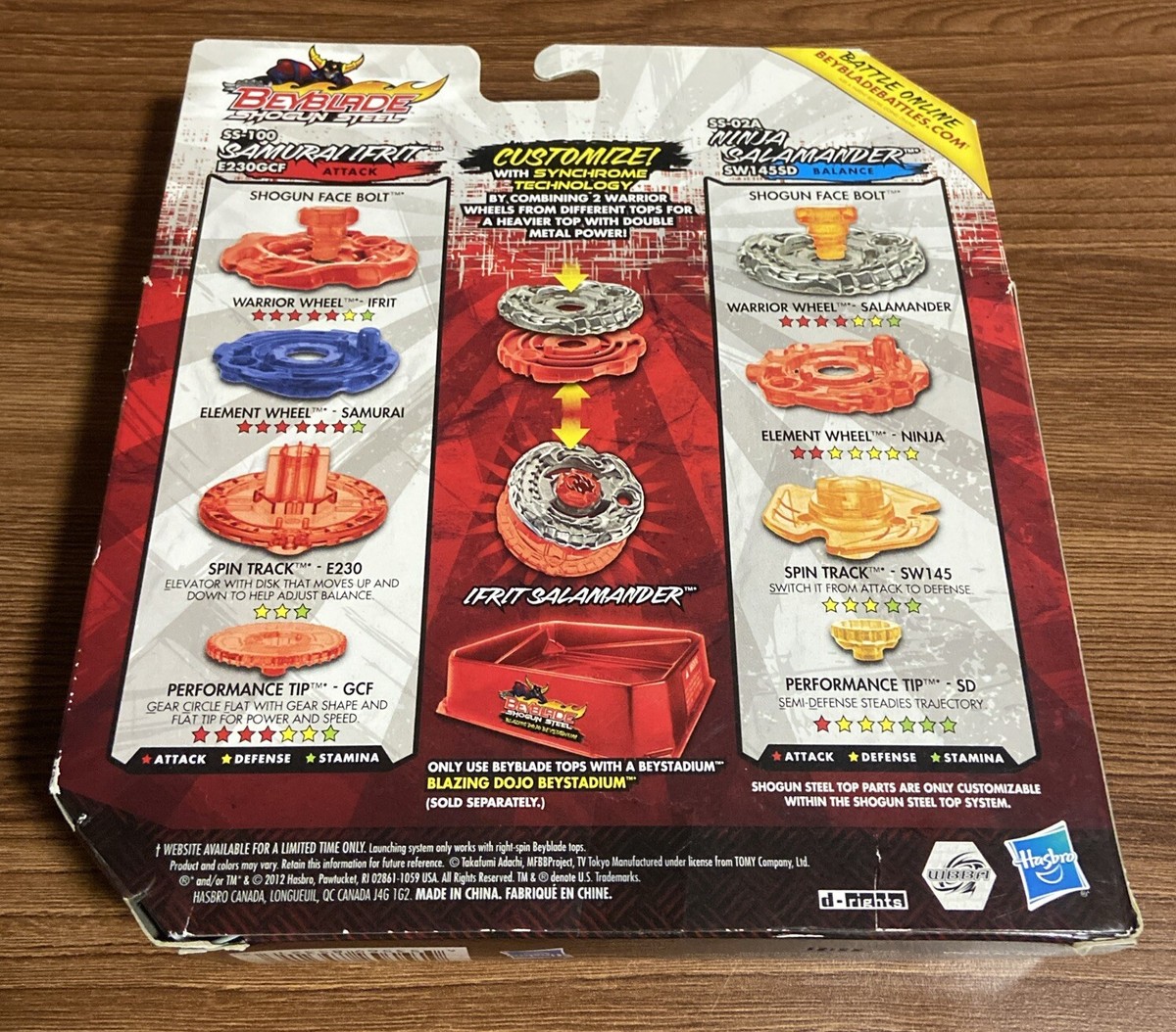 Beyblade Shogun Cruach Ninja Salamander Beyblade Ifrit Salamander Fire