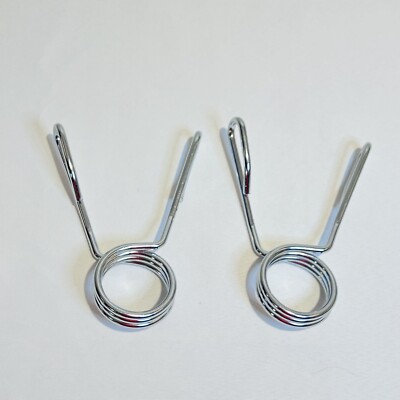 Set of 2 Olympic Bar Pinch Spring Barbell 2” Collars Clips Fast Quick ...