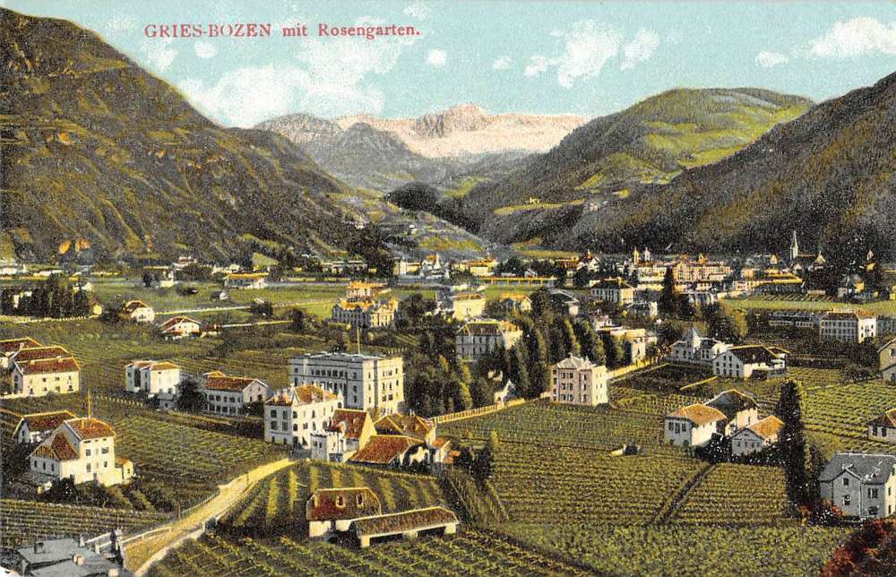 Gries Rhineland-Palatinate Germany Bozen mit Rosengarten antique pc ...