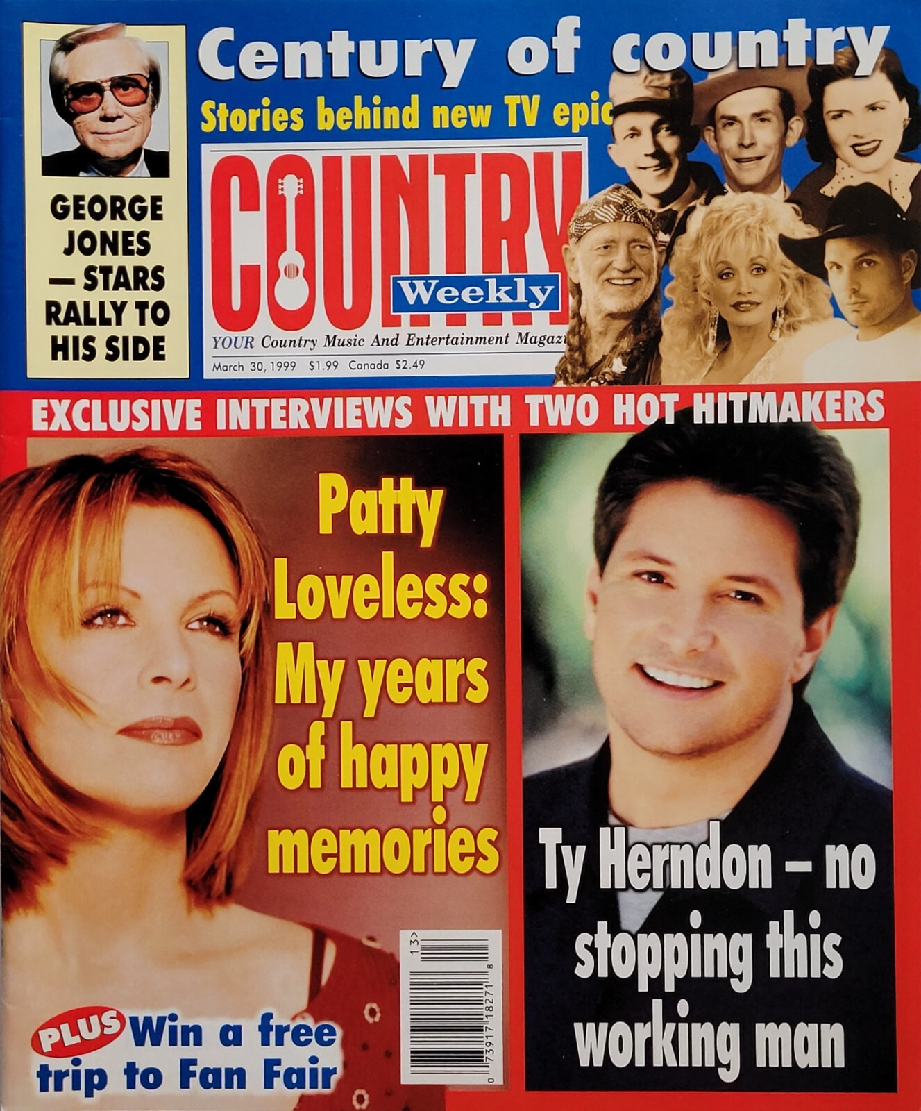 PATTY LOVELESS / TY HERNDON March 1999 COUNTRY WEEKLY Magazine GEORGE ...