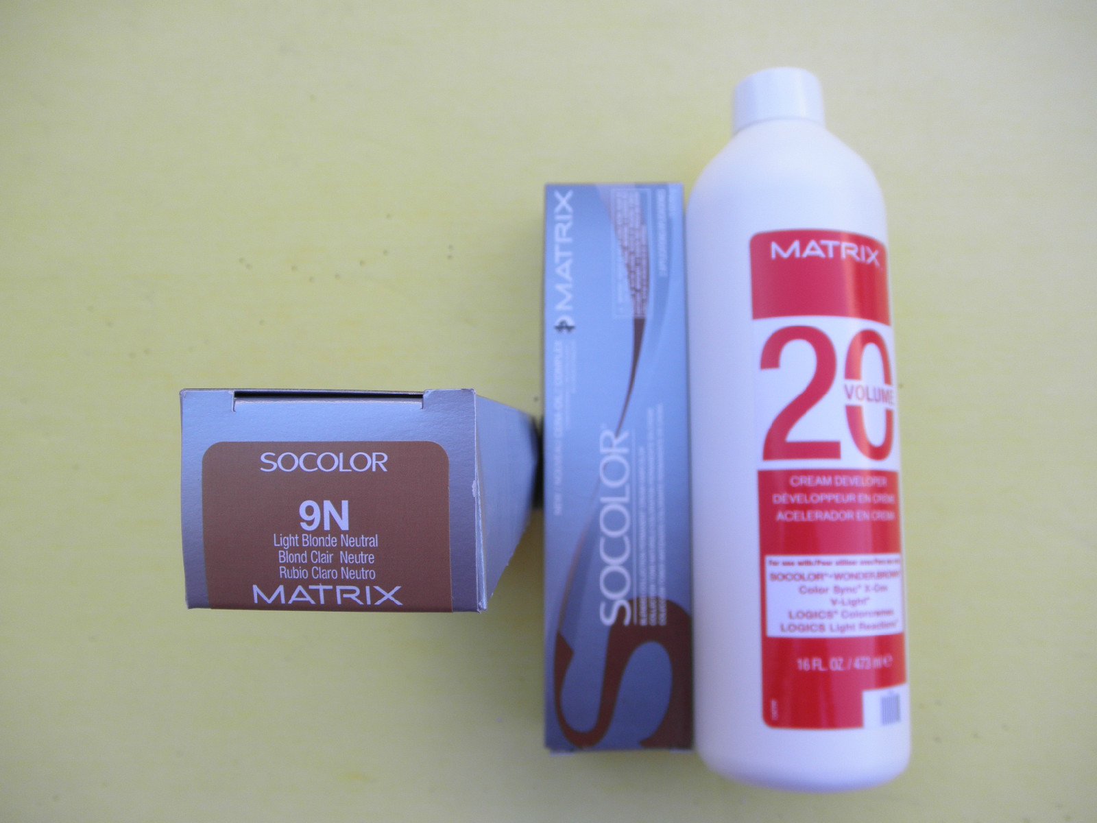 TWO 9N MATRIX SOCOLOR HAIRCOLOR PLUS ONE 16oz DEVELOPER NEW! | eBay