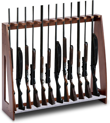 Rifle Gun Racks Freestanding Gun Display Stand Soft Padding Home Safe ...