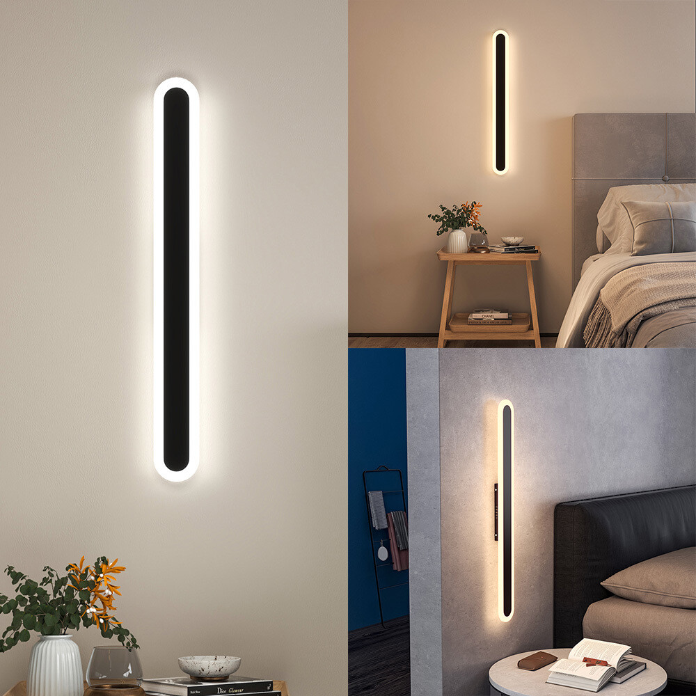 Metal LED Strip Wall Lights Bedside Wall Lamp Living Room Corridor ...