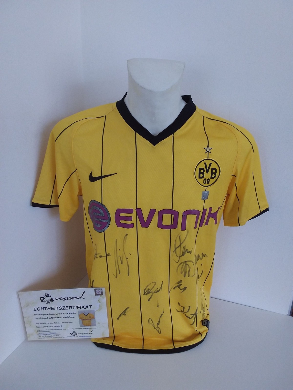 Bvb Jersey 2008/2009 Team Signed Borussia Dortmund Autograph Coa Nike S ...