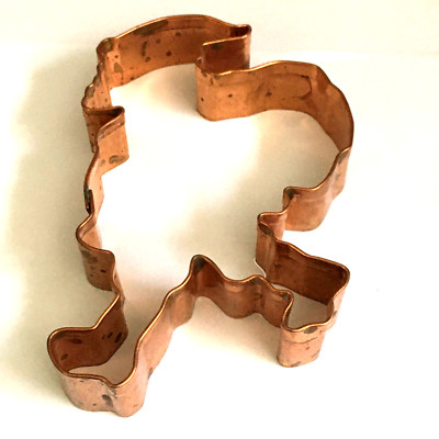 LARGE Copper SANTA BAG Cookie Cutter Christmas Heavy Very Well Made 4 ...