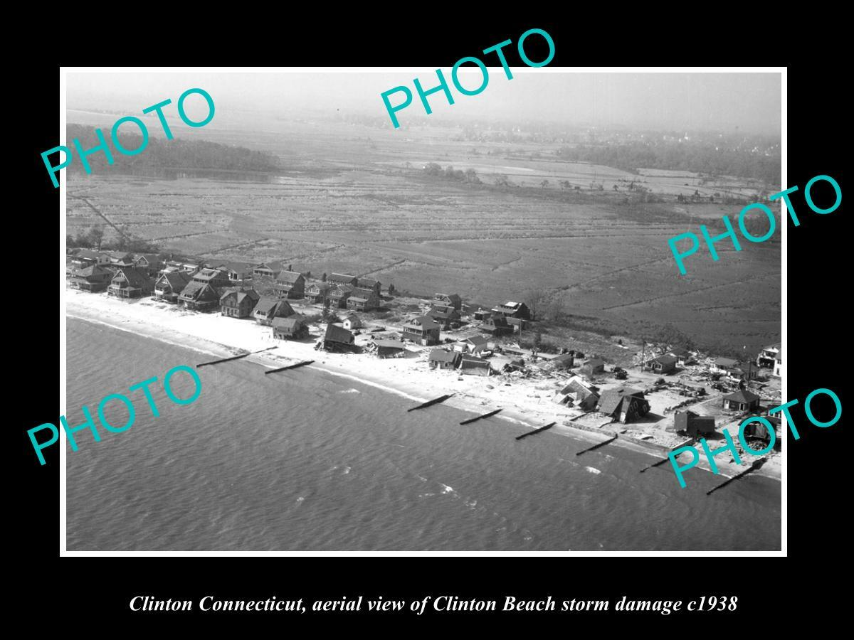 OLD 6 X 4 HISTORIC PHOTO OF CLINTON CONNECTICUT AERIAL VIEW CLINTON ...
