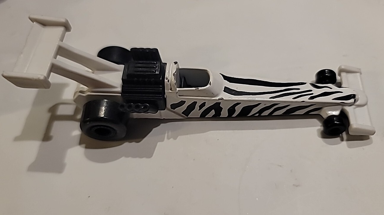 1993 Hot Wheels Mattel Zebra Striped Dragster Top Fuel Drag Racer ...