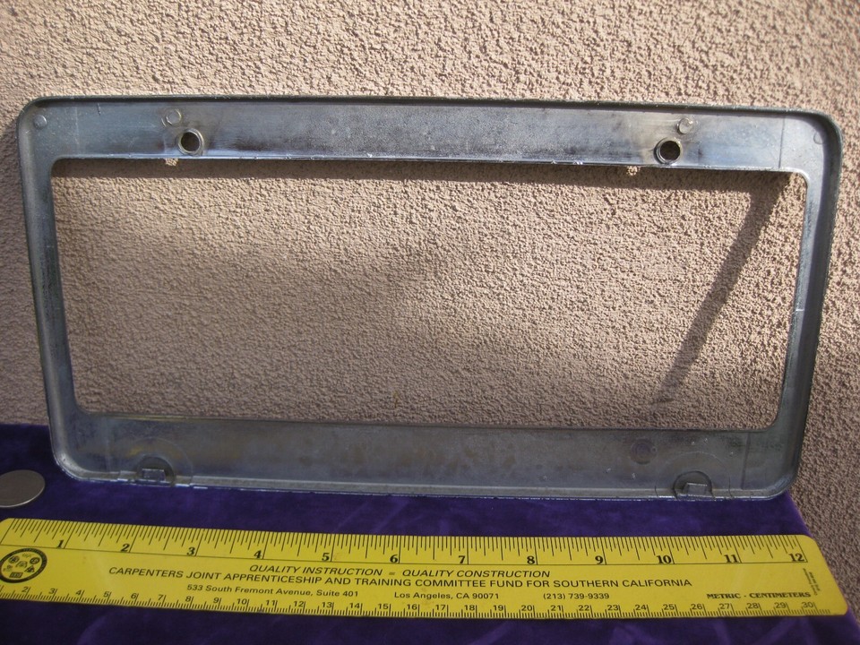 VINTAGE SANTA ANA LINCOLN MERCURY METAL CHROME LICENSE FRAME | eBay