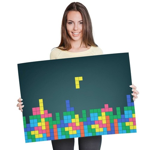 A1 - Amazing Retro Brick Game Colourful Poster 60X90cm180gsm Print ...