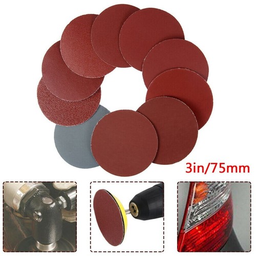 Perfect for Wood Leather Stone Glass and Metal 100pcs 3inch Sanding ...