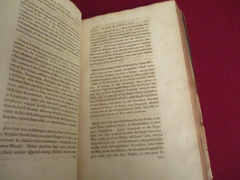 The Rambler (1751) Printed for J. Payne and J. Bouquet in Paternoster ...
