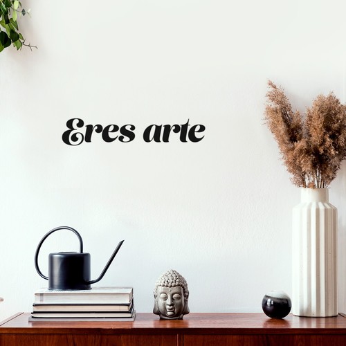 Eres Arte / You are Art - Black 4" x 20" Wall Art Decal Vinyl Sticker ...