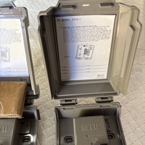 Pair TII Network Technologies Telephone Wire Terminal Box Enclosure 163 ...