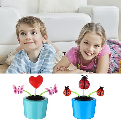 4PCS Solar Powered Dancing Bee & Sunflower Toys, Animated Bobblehead ...