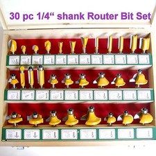 6 PC 1/4" Shank Lettering and Sign Making Router Bit Set sct-888 for ...