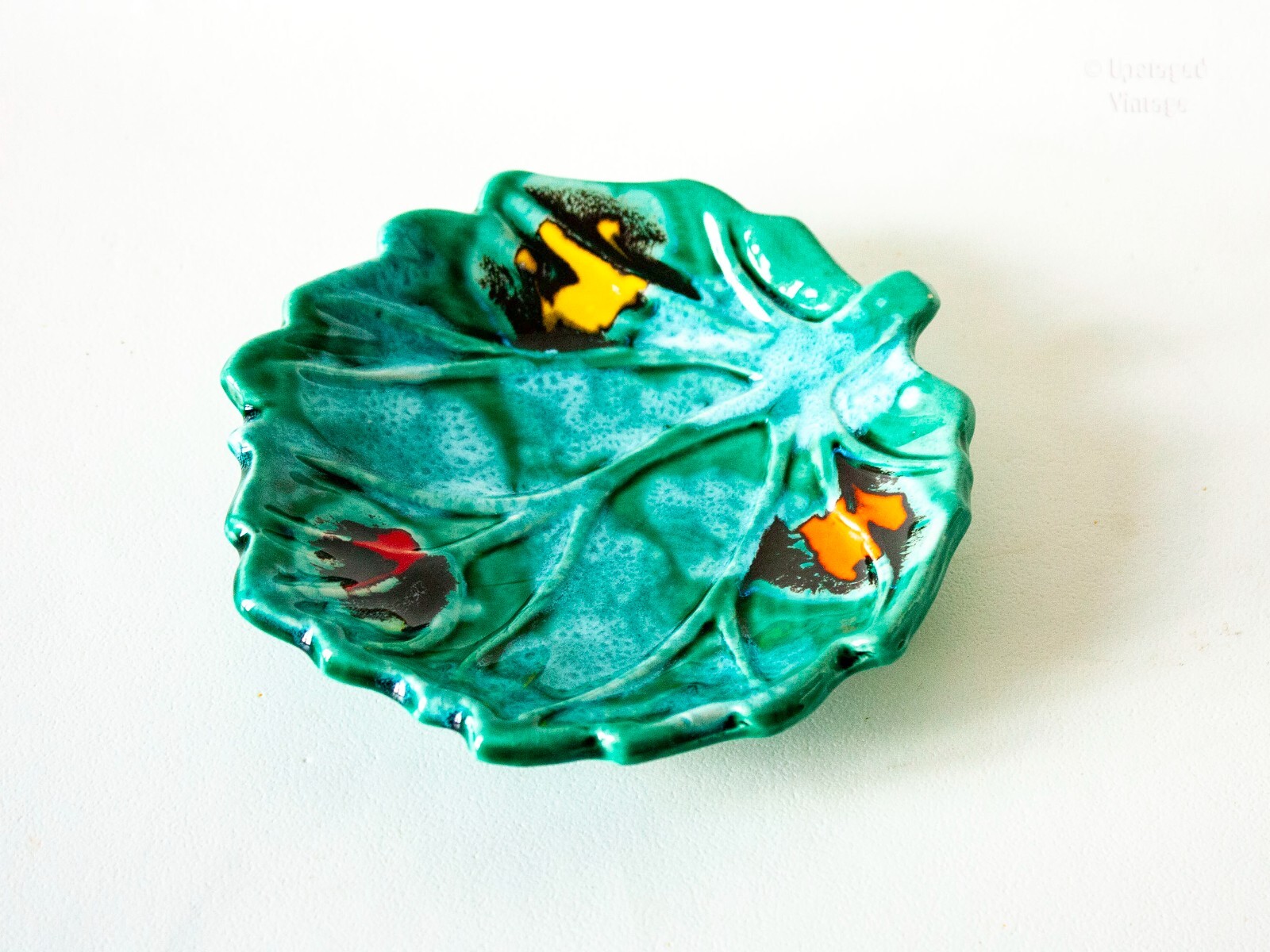 French Vintage 1960s/70s Ceramic Leaf Dish, Vide Poche, Pin Tray | eBay