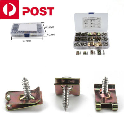 200Pcs Self-Tapped U Clip Screws Fastener Clips Set Car Home Fixing ...
