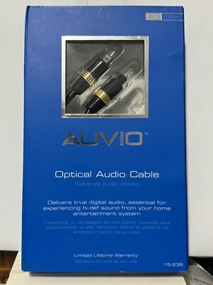 AUVIO Optical Audio Cable 6ft Delivers True Digital Audio Experience Hi ...