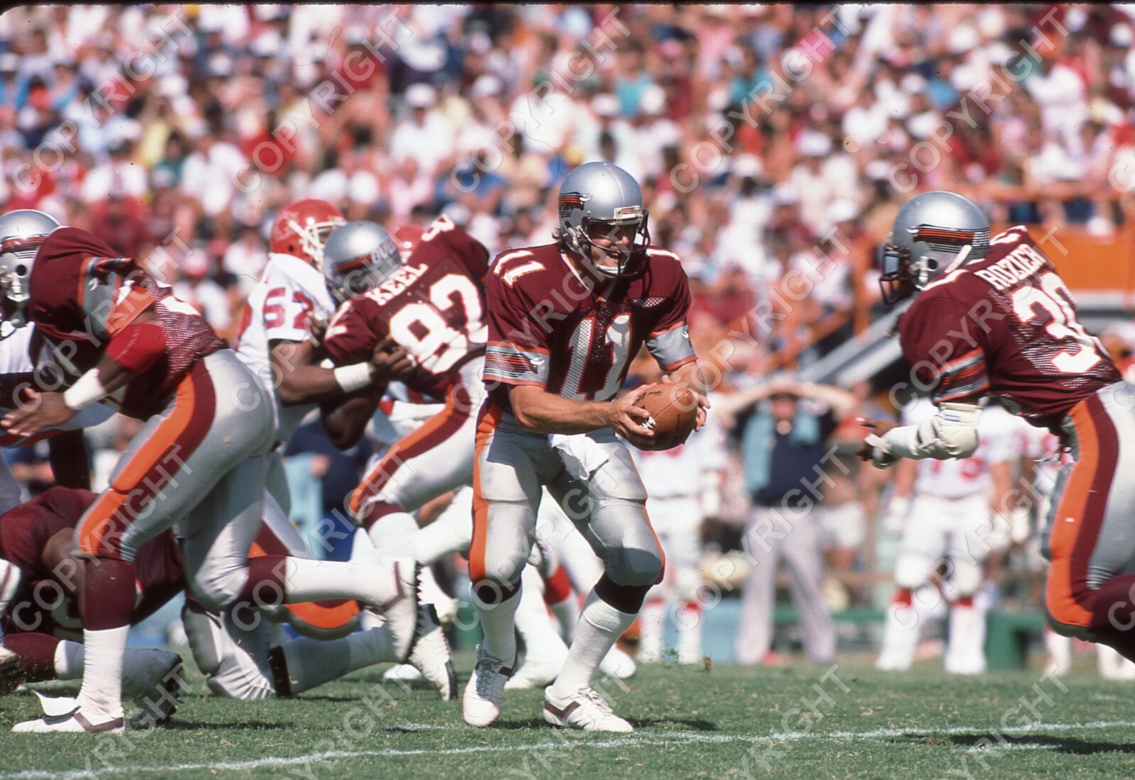 ED LUTHER - JACKSONVILLE BULLS - USFL - Vintage 35mm Football Slide 1 ...