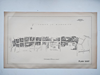 1898 Antique Map of Theobalds/Clerkenwell Road widening - London | eBay UK