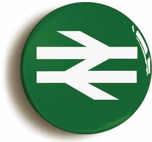 BRITISH RAIL RAILWAYS RETRO GREEN LOGO BADGE BUTTON PIN (1inch/25mm ...