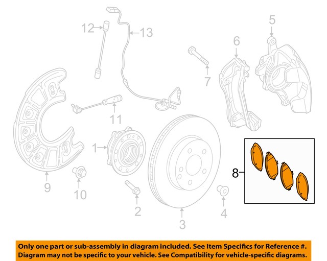 MERCEDES OEM 2017 E43 AMG Brake-Front Pads 0004204900 | eBay