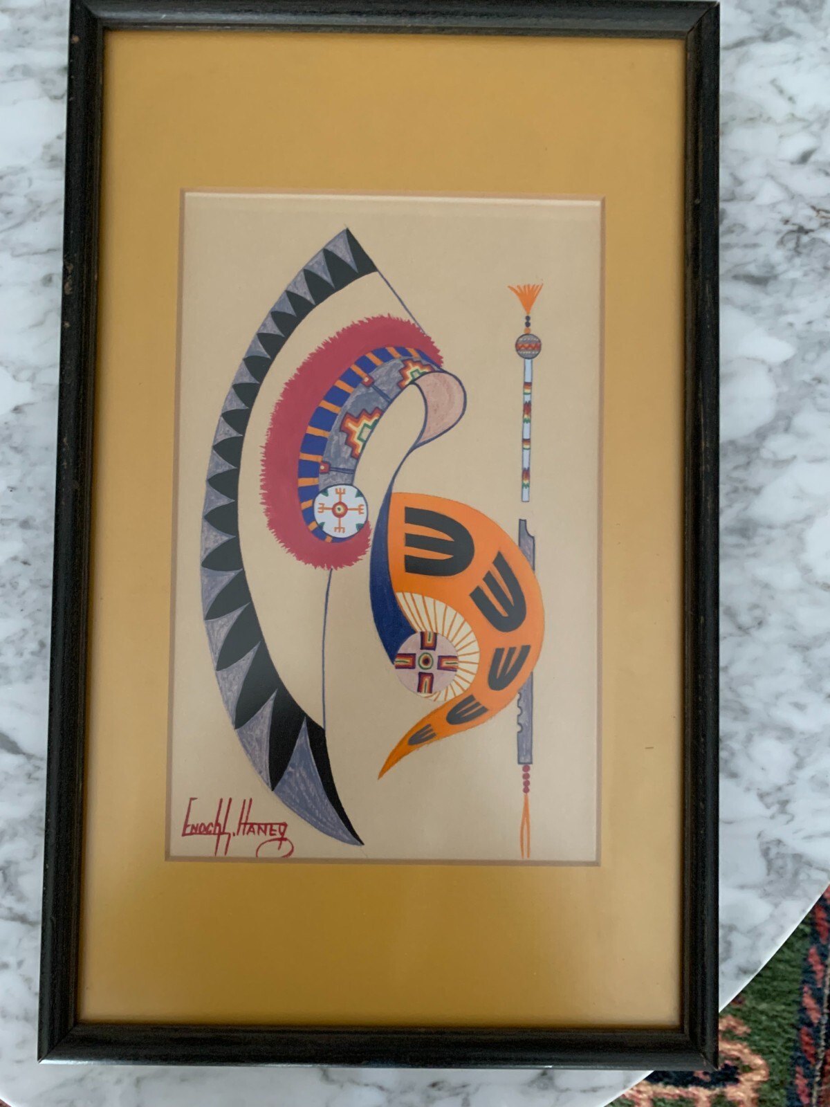 VINTAGE ORIGINAL SIGNED FRAMED 1971 ENOCH HANEY PAINTING WITH FREE ...
