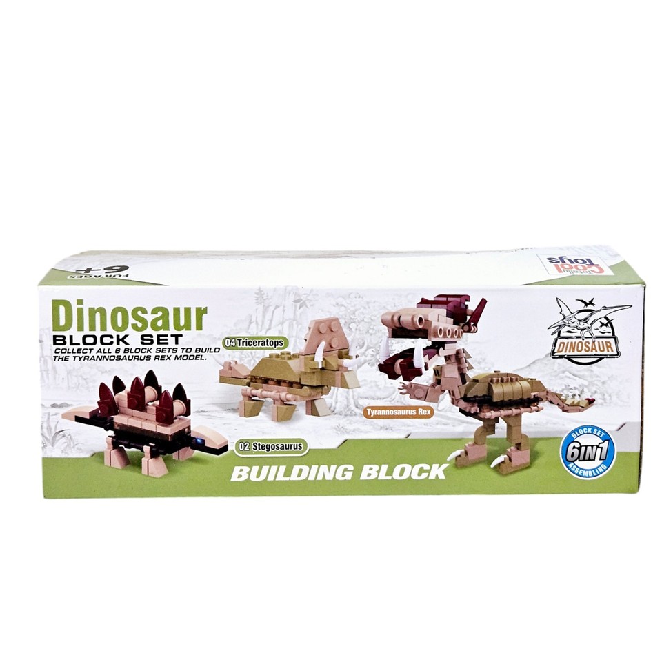 New 6-in-1 Educational Dinosaur Building Block Toys Creative ...