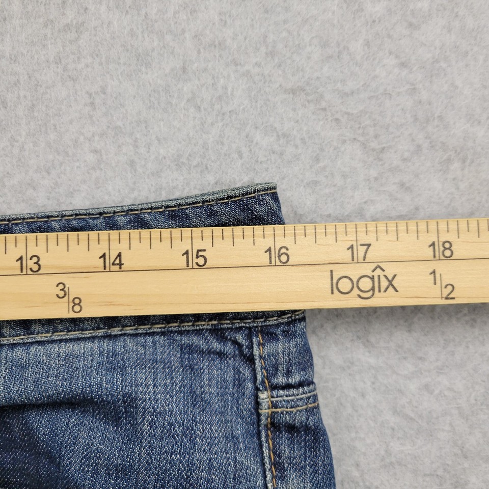 American Eagle 77 Jeans Womens 6 Straight Low Rise Distressed Denim 32 ...