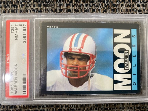1985 Topps Warren Moon Rookie Card RC #251 PSA 8 NM-MT HOF Houston ...