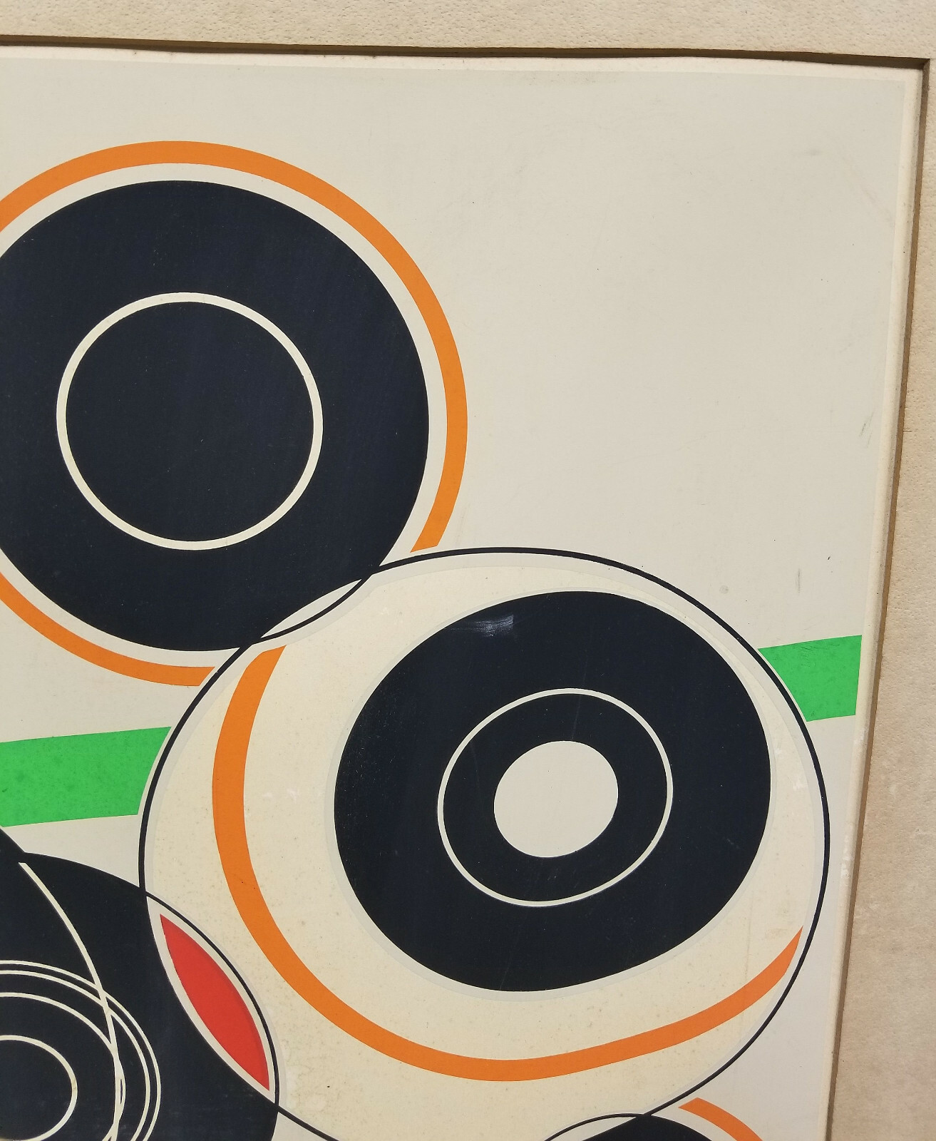 Antique Mid Century Modern Fred Isler Abstract Silkscreen SIgned and ...