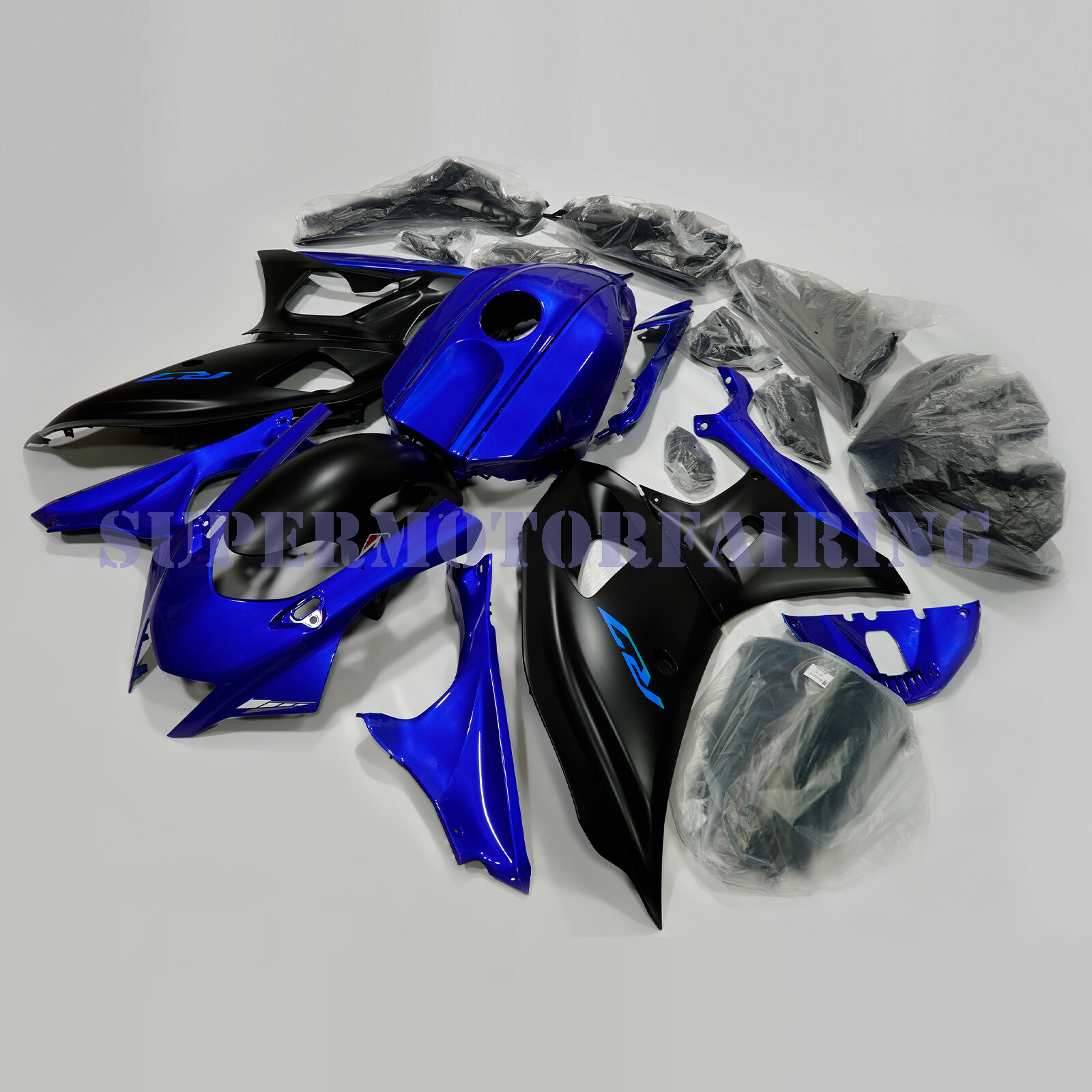 For Yamaha YZF R7 2022 2024 Black Blue Painted Fairing Kit ABS ...