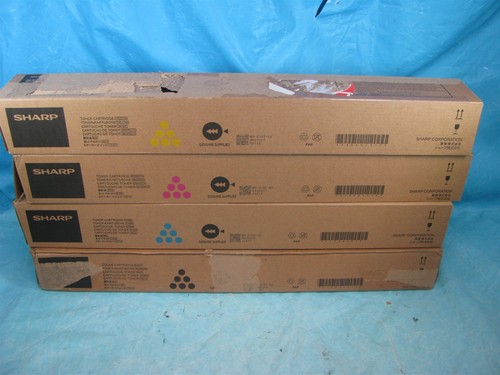 4 GENUINE SHARP MX-61NT TONER CMYK MX-61NT-BA MX-61NT-CA MX-61NT-MA MX ...