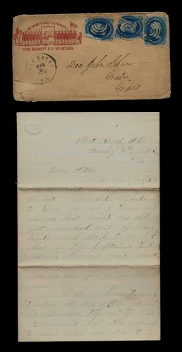CIVIL WAR LETTER - 3rd NH Infantry - "Mosquito" Navy Fleet at Port ...