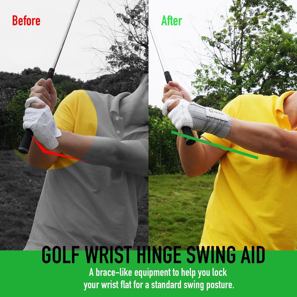 GAIARENA Golf Wrist Brace Wrist Hinge Swing Aid, Efficient Golf Swing ...