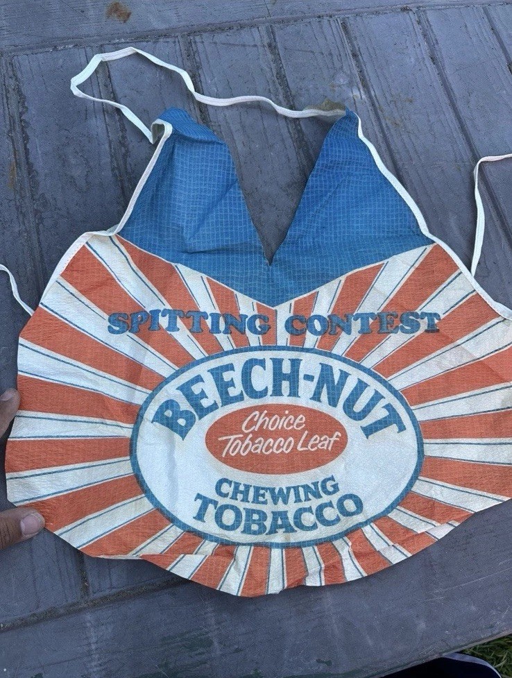 Vintage New Beech Nut 1987 Spitting Contest Bib | eBay