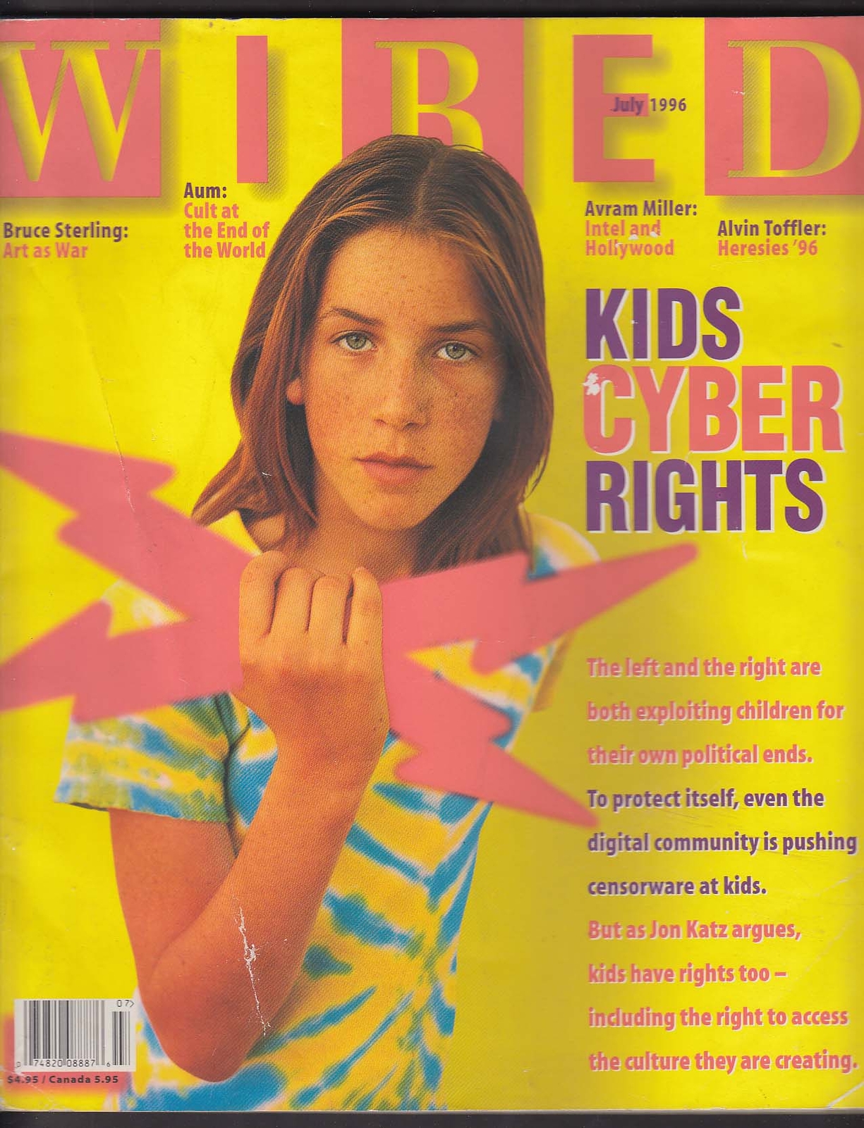 WIRED Bruce Sterling Cyber Rights Avram Miller Alvin Toffler 7 1996 | eBay