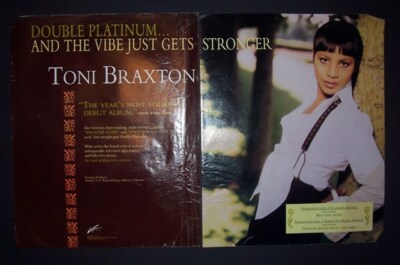 Toni Braxton Debut 1st Album 1994 2 Panel Short Print Poster Type Ad ...