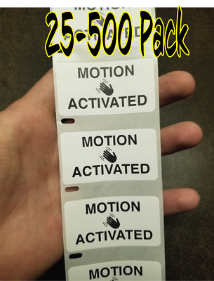 "MOTION ACTIVATED" 25-1000 Pack Stickers Gag prank sticker | eBay