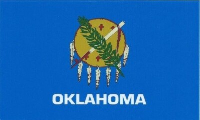 5x3 Oklahoma State Flag Sticker Vinyl Vehicle Car Bumper Decal Truck ...