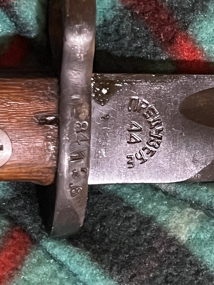 1924 Yugoslavian WW2 Mauser FN Model 1924 Bayonet W/scabbard And Frog ...