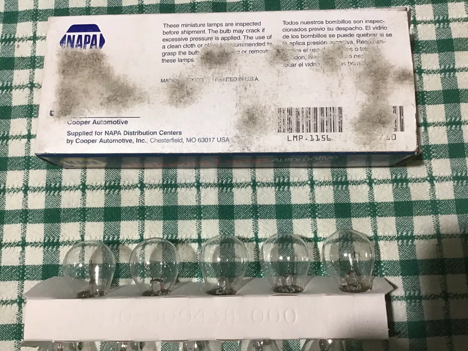 NAPA 1156 MINIATURE BULBS( PACK OF 10) 12V 32CP MARINE BOAT,*NEW* N.O.S ...