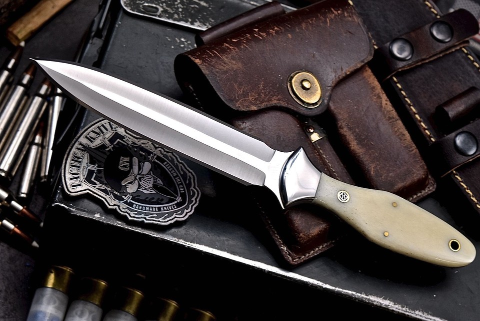 CFK Handmade VG10 Custom MILITARY SCRIMSHAW BONE Dagger Hunting Sport ...