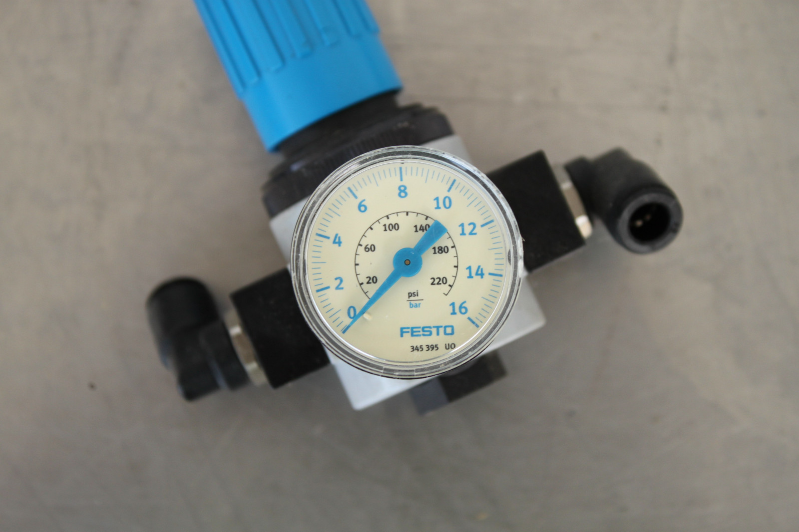 FESTO ELECTRIC LR-D-MINI VALVE MINI & MA-40-16-1/8 MANOMETER PRESSURE ...