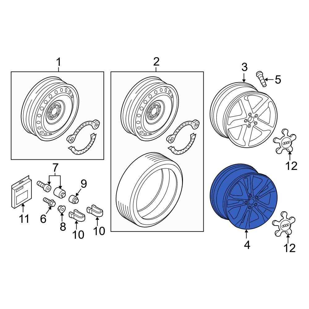 For Audi Q3 Quattro 2015 Audi 8U0601025R Wheel | eBay