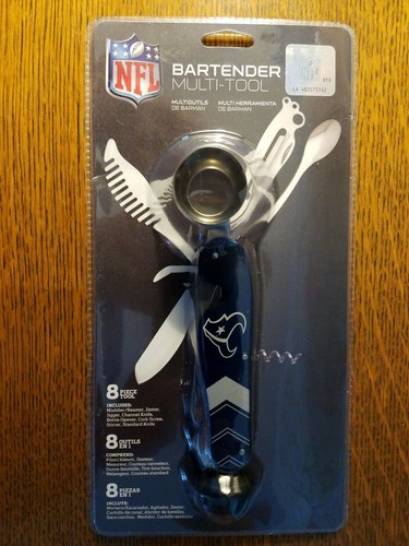 The Sports Vault NFL Houston Texans Bartender 8 Piece Multi-Tool ~NEW ...