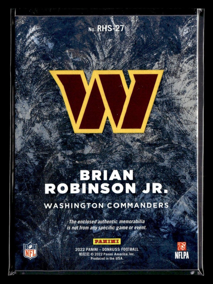 2022 Donruss #RHS-27 Brian Robinson Jr. Rookie Holiday Sweater ...