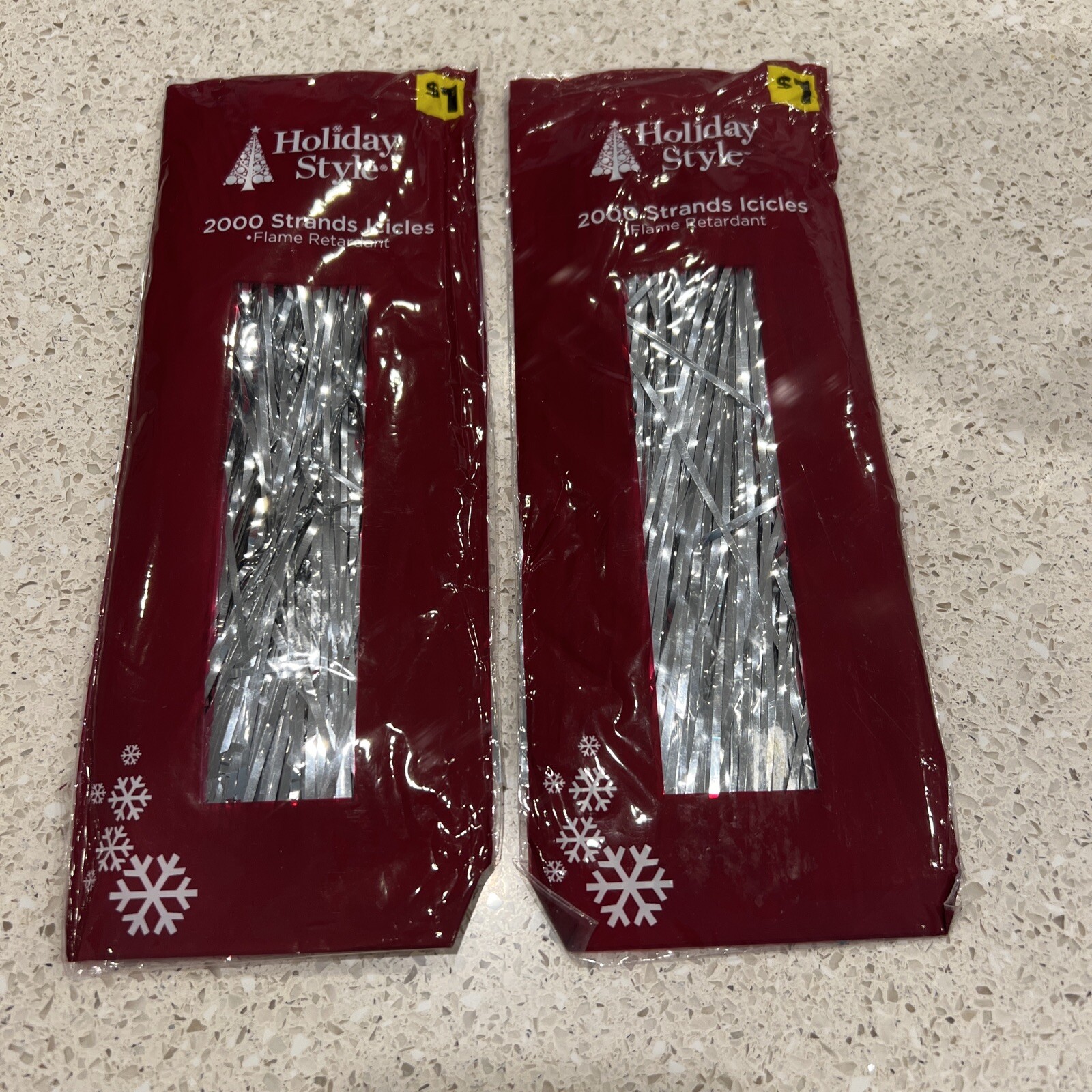 Holiday Style 2000 Strands Icicles Tree Decor 2 Packs - | eBay