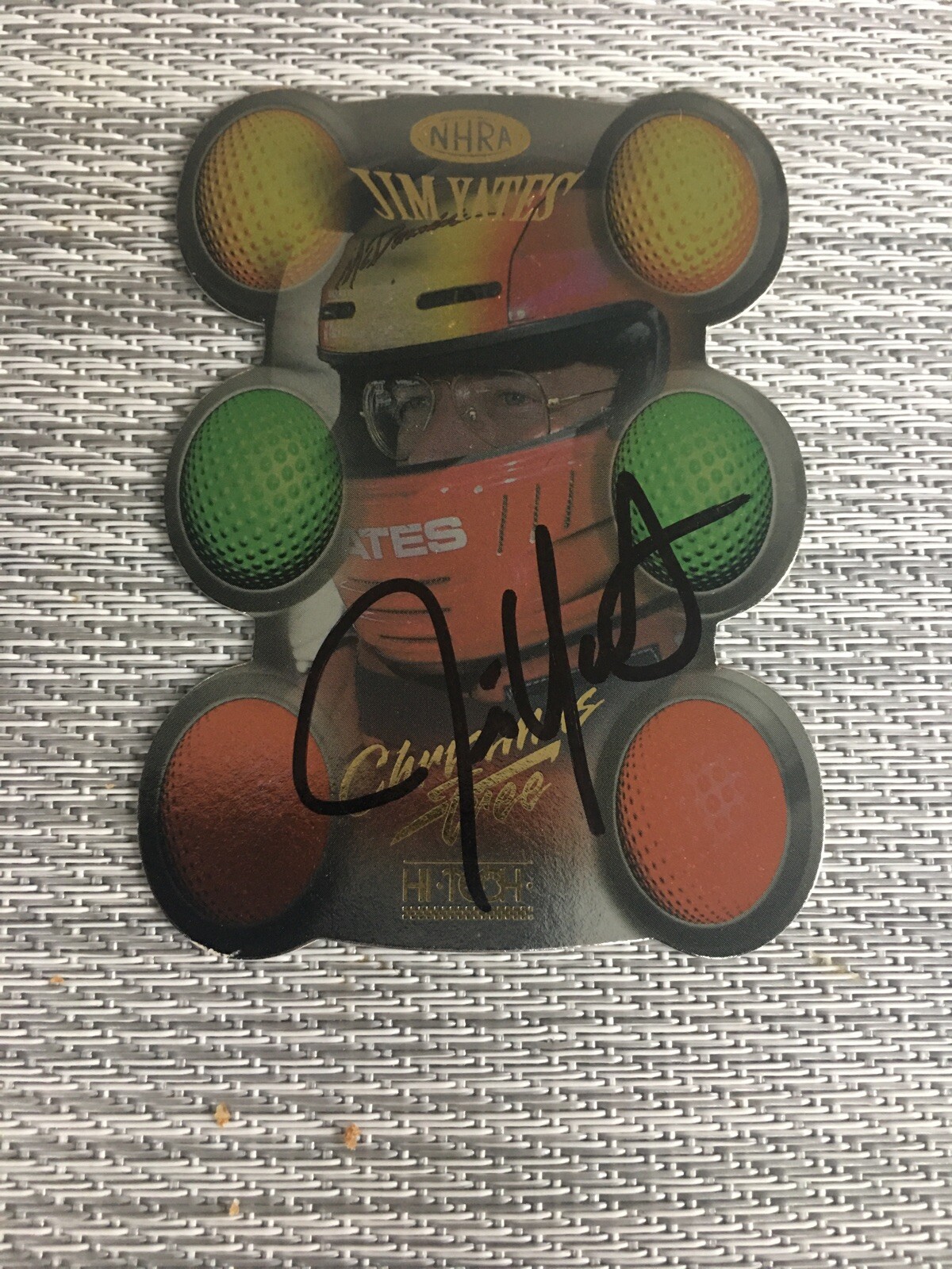 RARE NHRA Jim Yates signed Hi-Tech Christmas Tree Autographed Card XM-9 ...