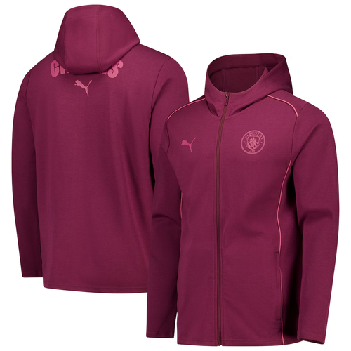 Manchester City PUMA Casuals Hoody Jacket - Dark Red - 2XL - New | eBay UK